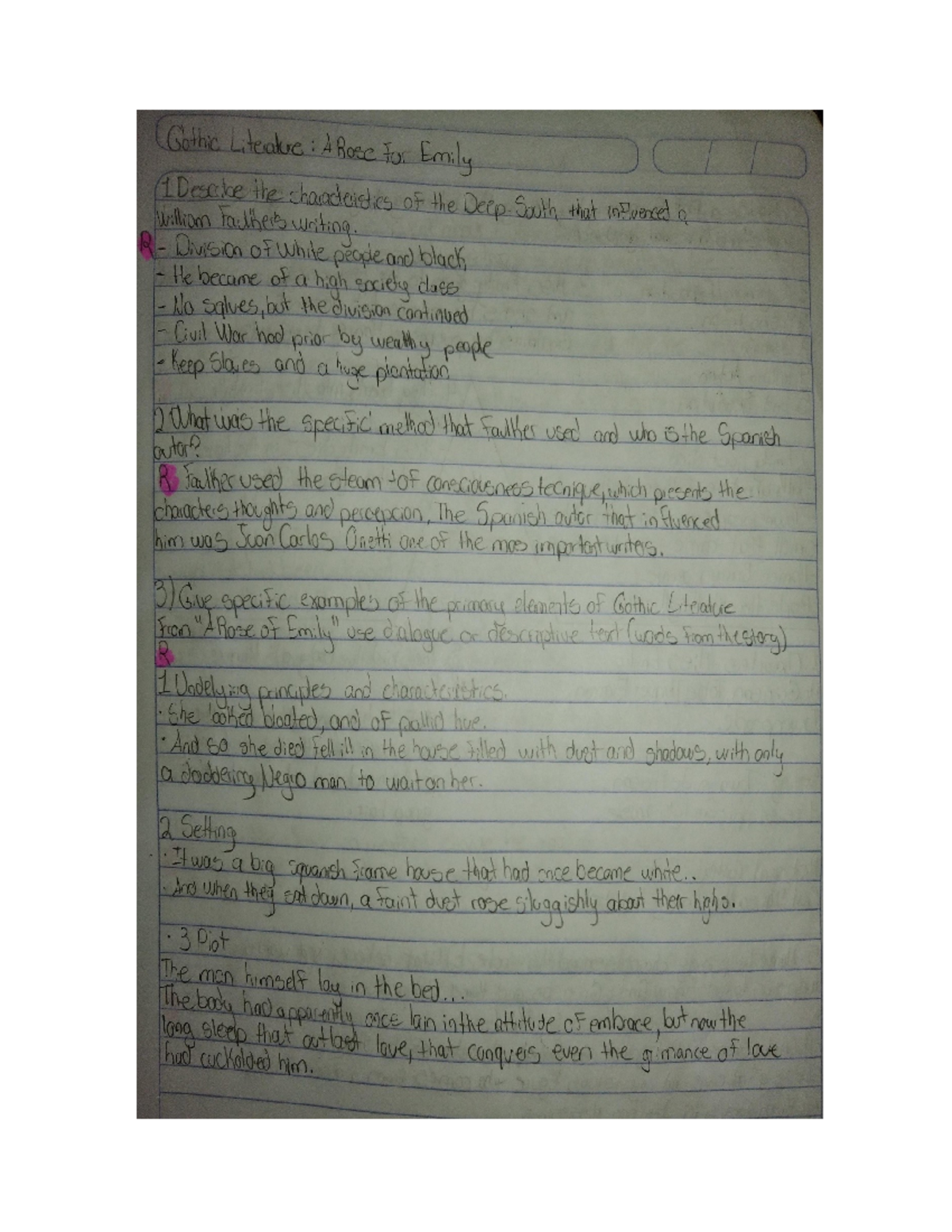 A Rose for Emily - reading - Gothic Literature : A Rose For Emily 1 ...