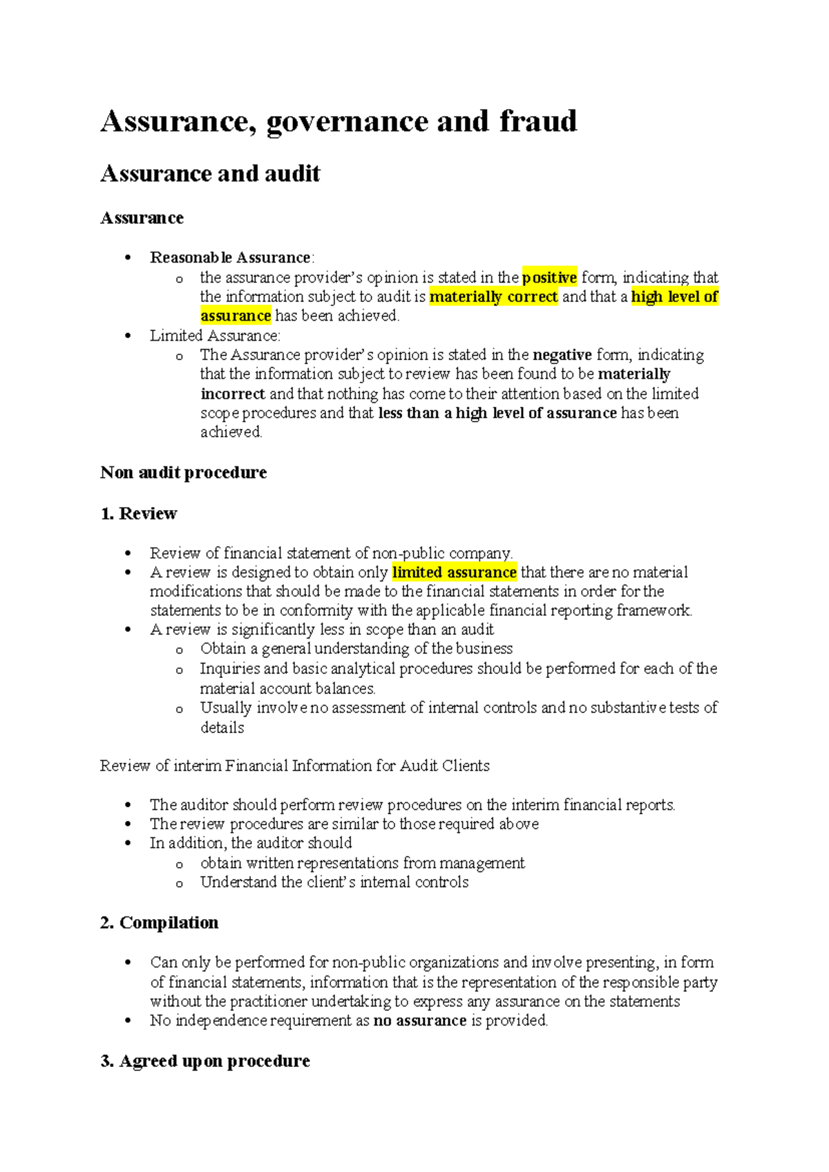 Assurance and Governance: Understanding Fraud in Audits (ACCT 101 ...