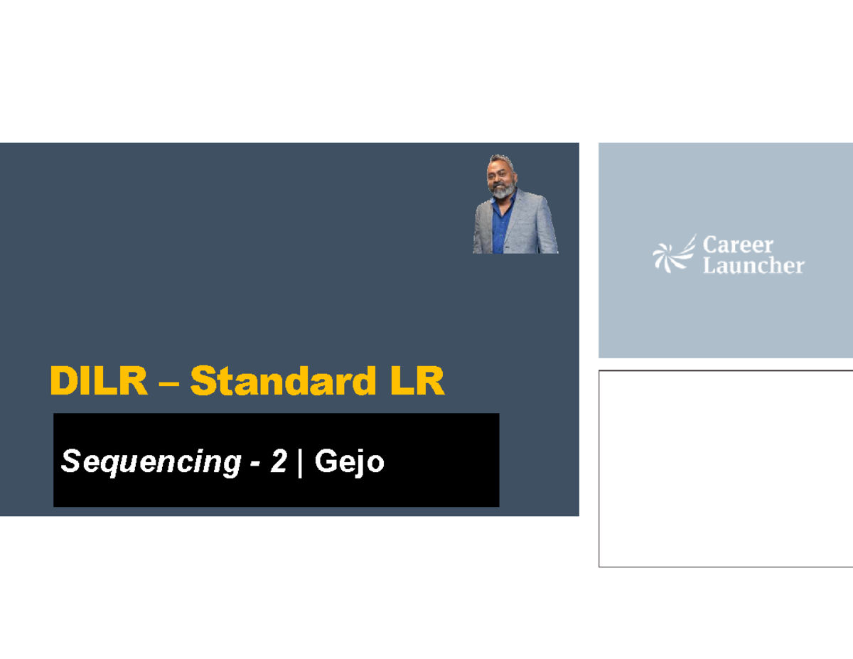DILR Standard LR sequencing lesson 9 sheet - PYQ CAT 2018 - Studocu