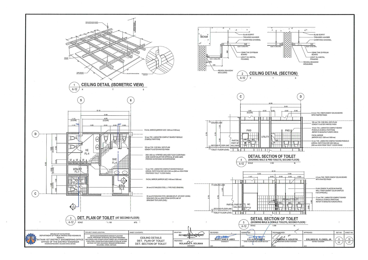 RCD Hanger and Ceiling Details - 23CA0024 Plan Part 3 - Studocu
