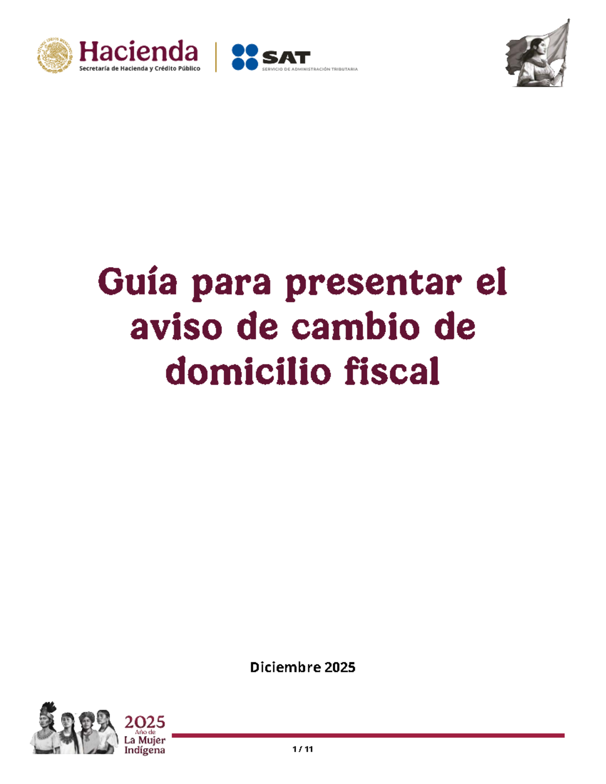 Guía para Presentar el Aviso de Cambio de Domicilio Fiscal (SAT) - Studocu