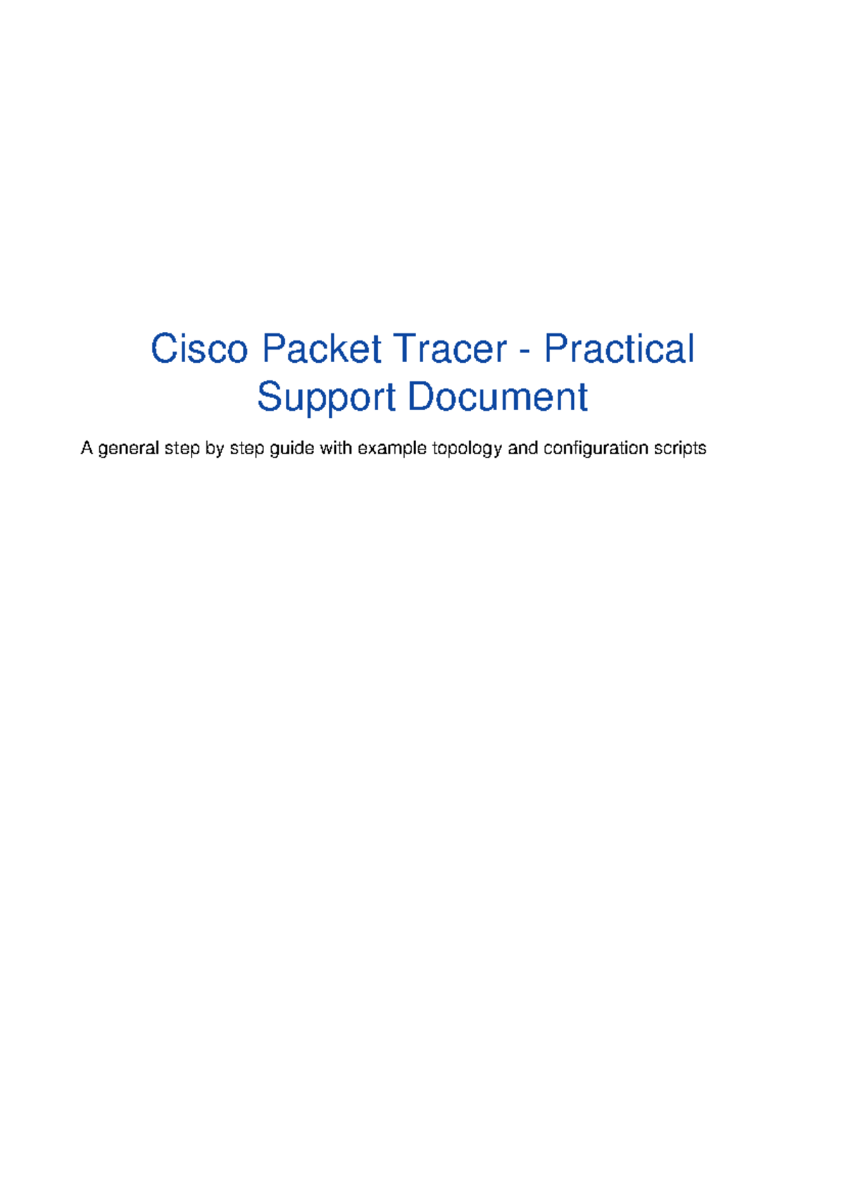 Cisco Packet Tracer Practical Guide: Multi-VLAN Network Setup - Studocu
