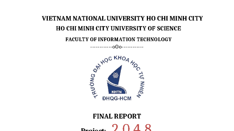 Data Structures and Algorithms (DSA) Final Report: 2048 Game ...