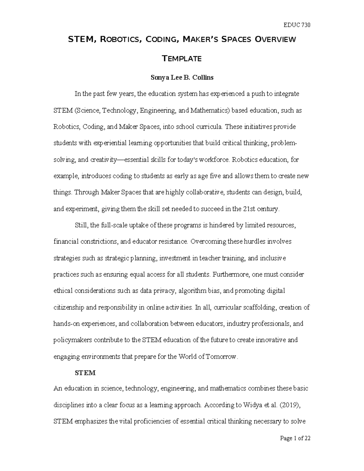 STEM 101: Overview of Robotics, Coding & Maker Spaces in Education ...
