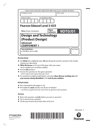 Guide to Writing a Design Brief and Design Specification for A-Level DT ...