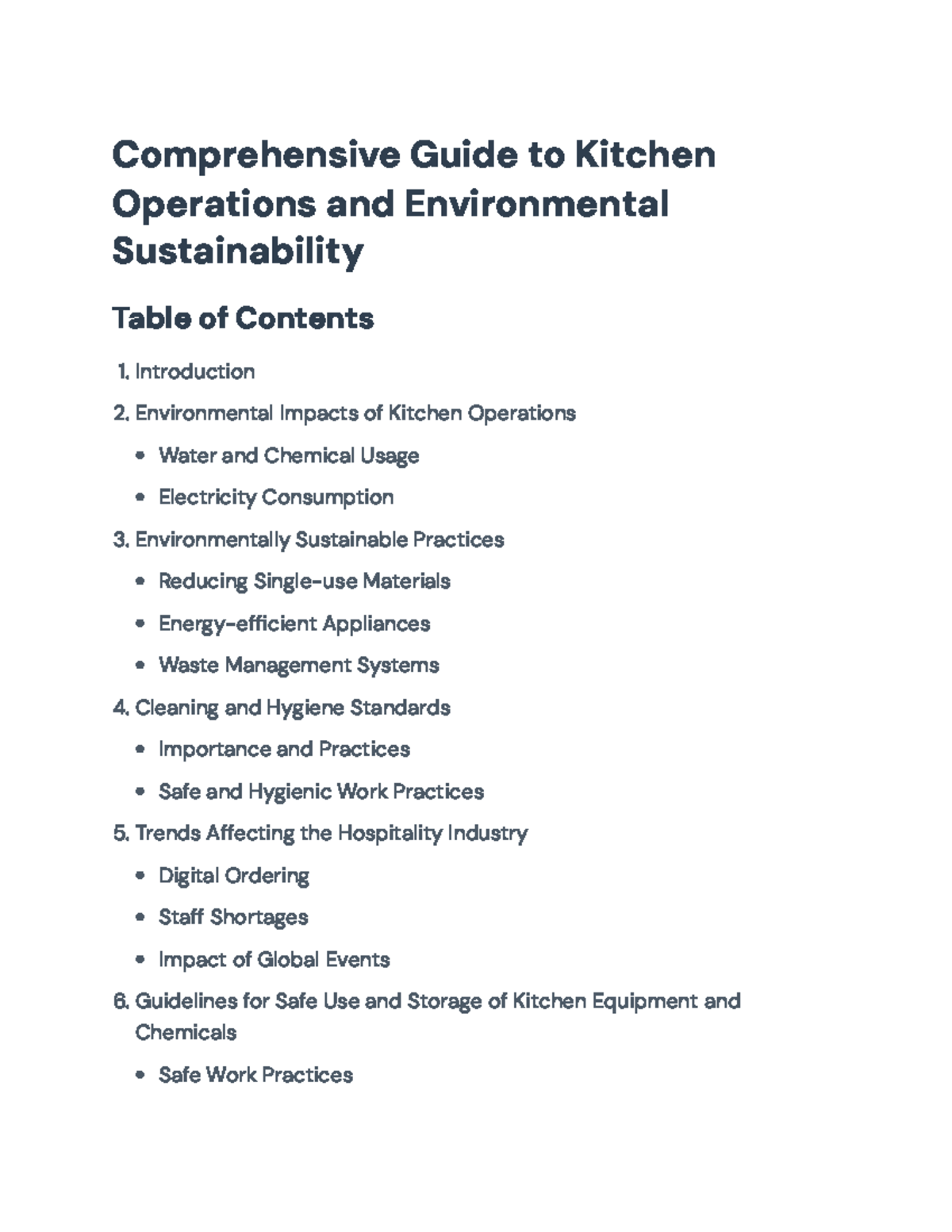 Best Practices for Environmental Sustainability in Kitchen Operations ...