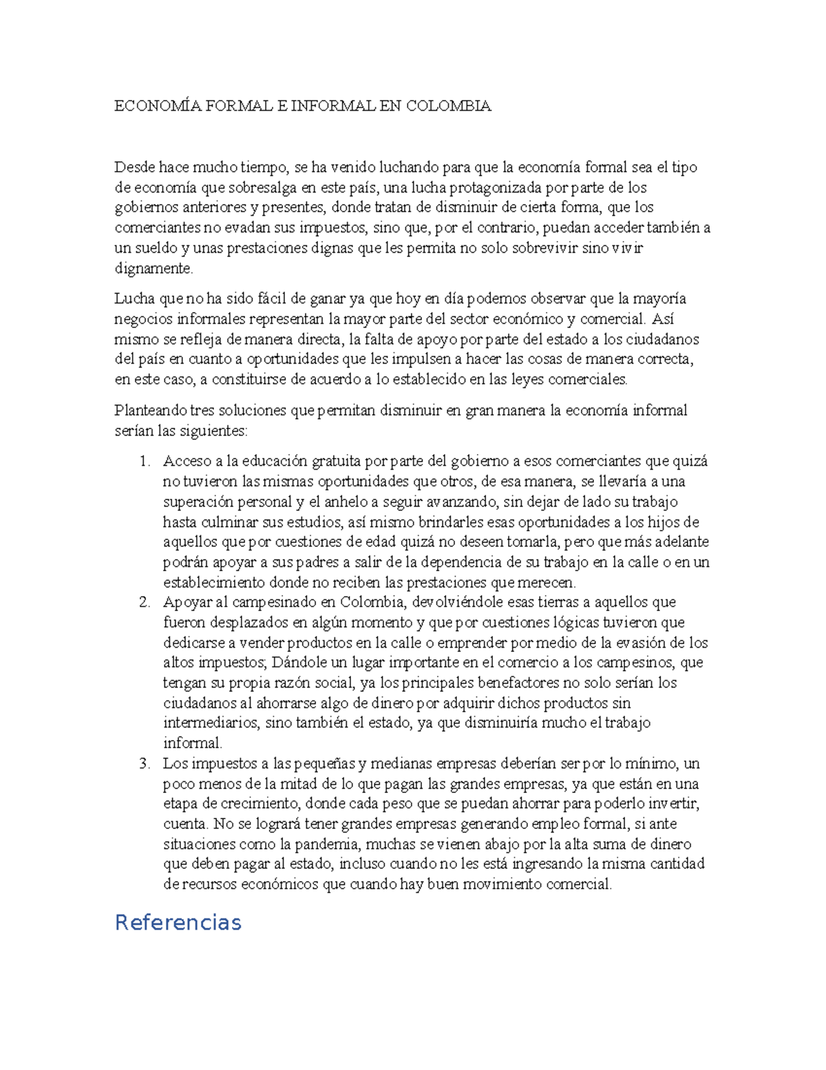 Economía Formal vs Informal en Colombia: Retos y Soluciones Propuestas ...