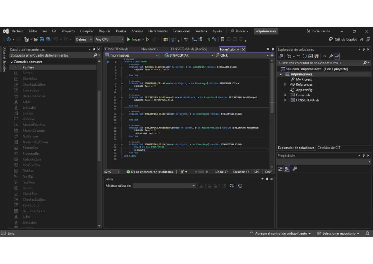 Avance Proyecto - aisha - Archivo Editar Ver Git Proyecto Compilar ...