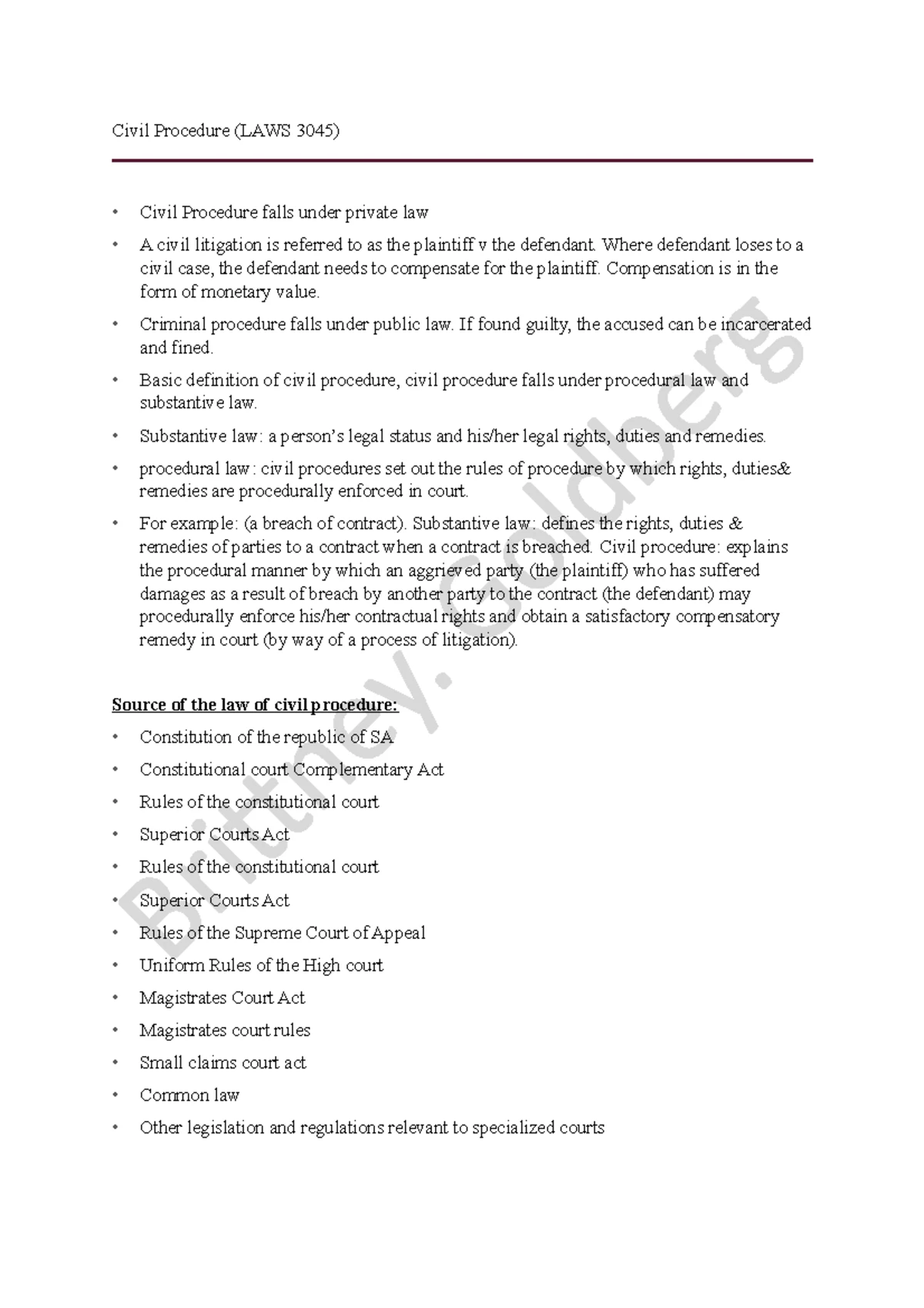 Civil Procedure Notes on Joinders (HCR & MCR) - Chapter 7 Overview ...