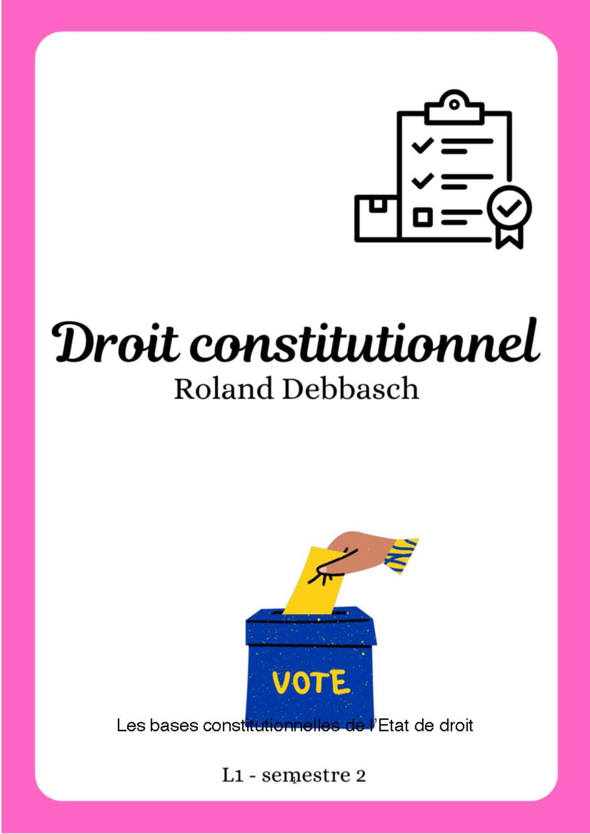 Cours de Droit Constitutionnel 1 : Bases et Concepts Fondamentaux - Studocu