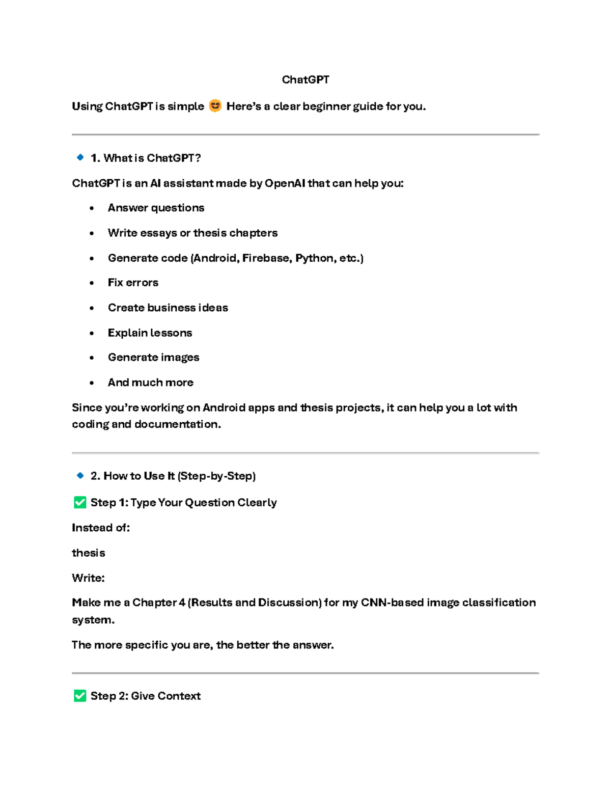 ChatGPT Guide: A Beginner's Manual for Effective Use - Studocu