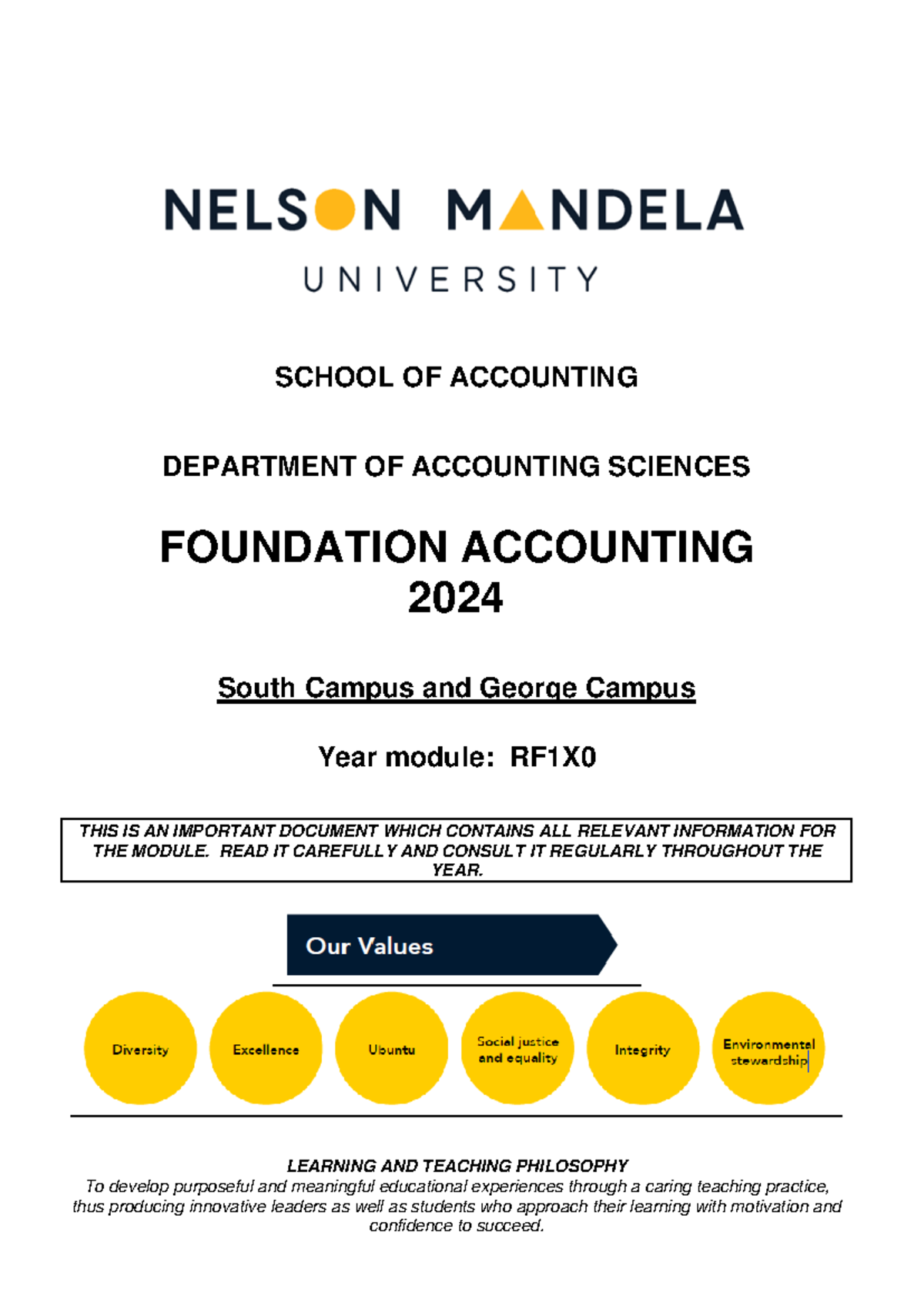 Foundation Accounting RF1X0 Module Guide 2024: Essential Info ...