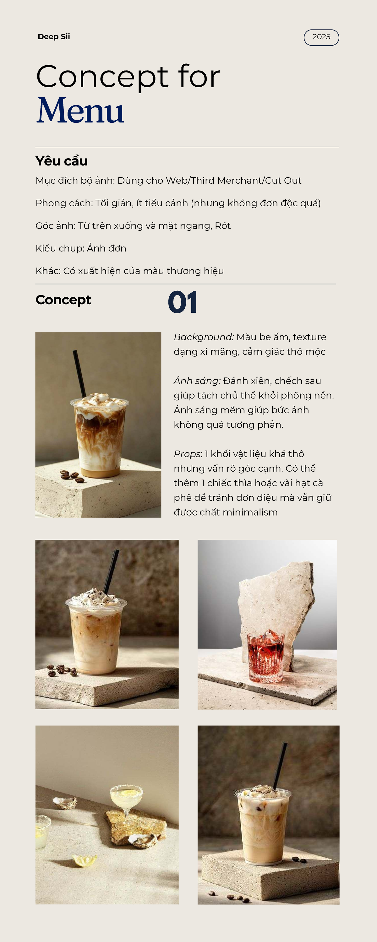 Deep Sii 2025 Menu Concept: Minimalist Photography Guidelines - Studocu