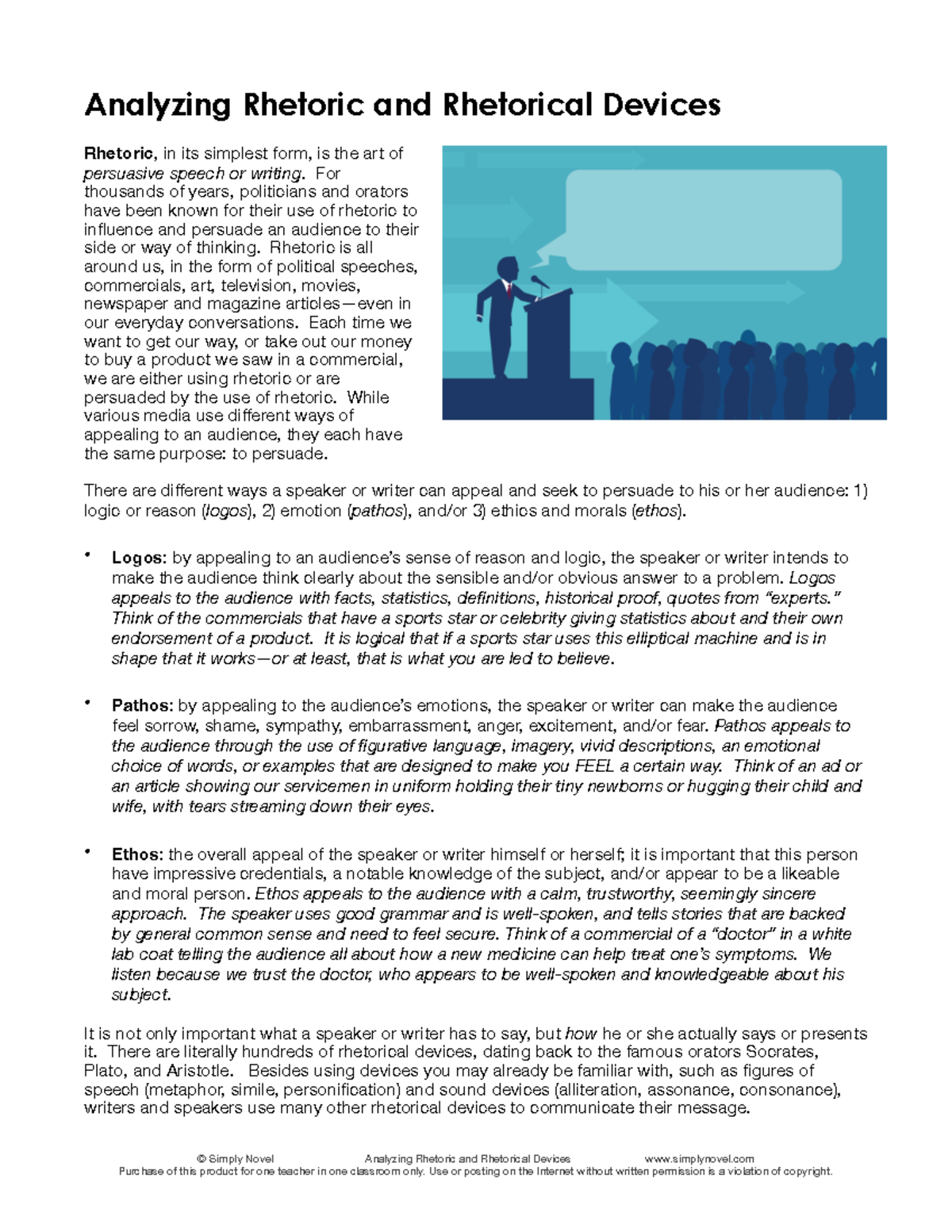 Analyzing Rhetoric and Rhetorical Devices-6 - Copyrighted material by ...