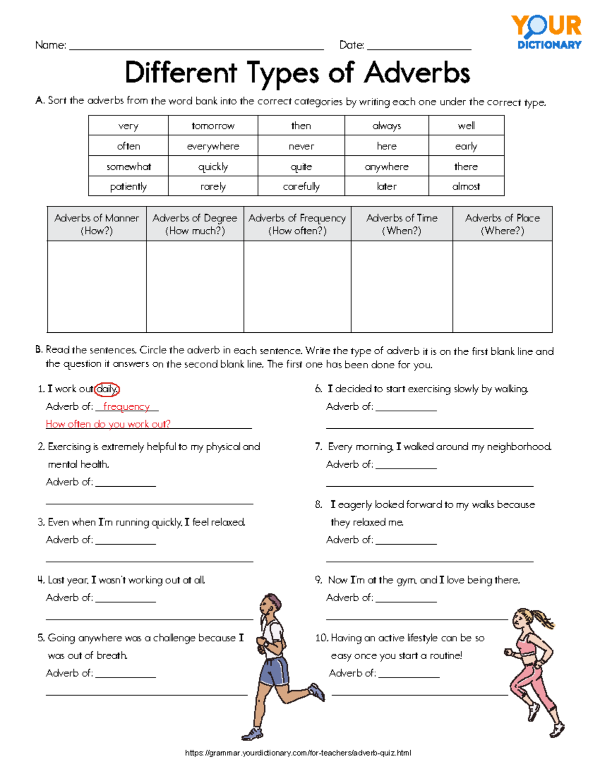 Adverbs Quiz: Classifying Types of Adverbs Studies - Studocu