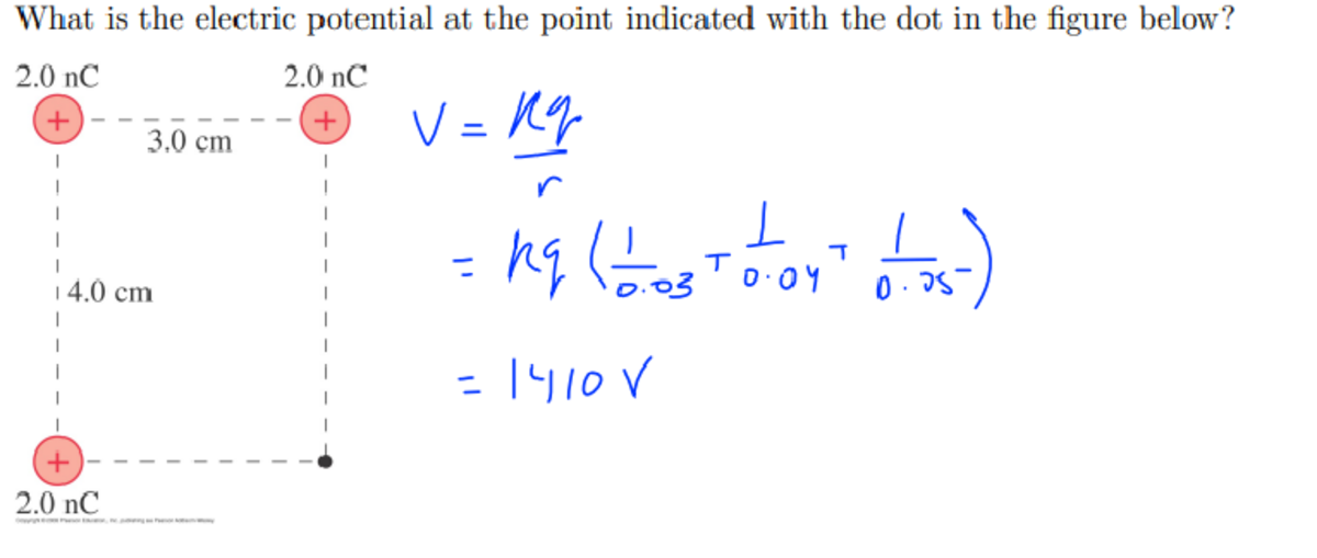 PHYS 1004 Practice - Phys 1004 - What is the electric potential at the ...