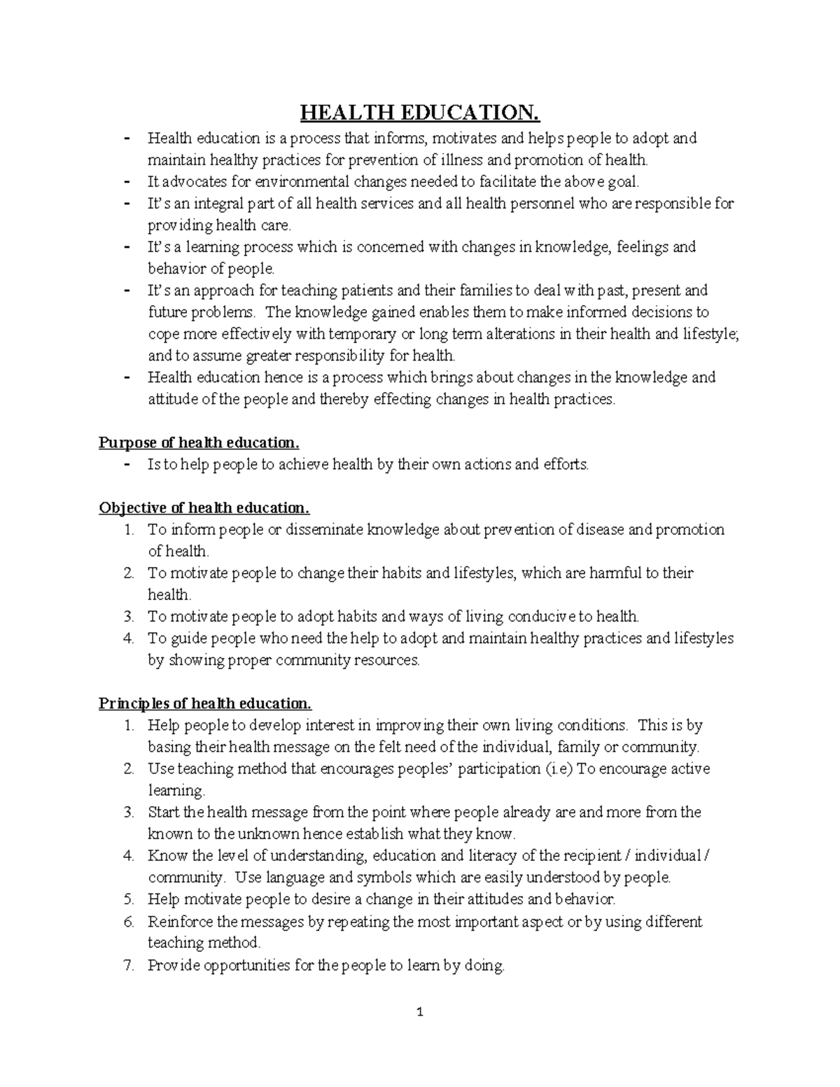 HEA 101: Comprehensive Overview of Health Education Principles - Studocu