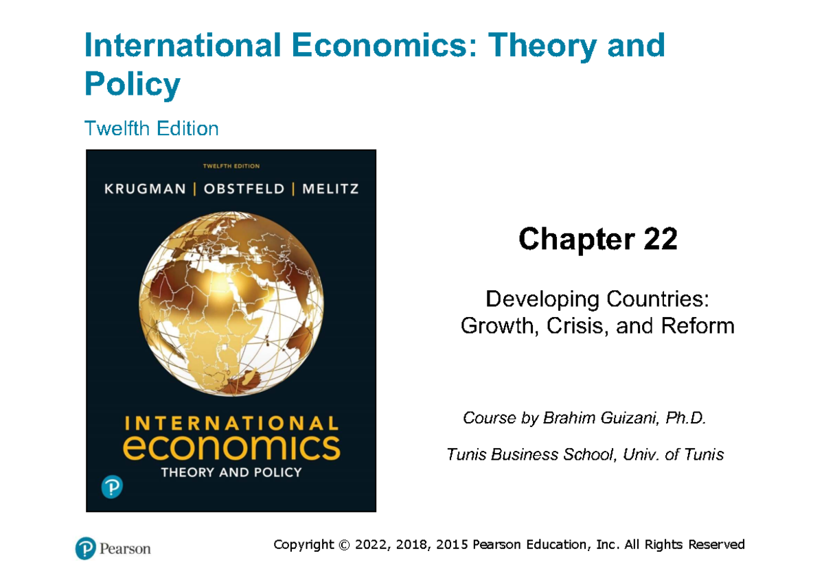 C22 International Economics: Developing Countries & Growth - Studocu