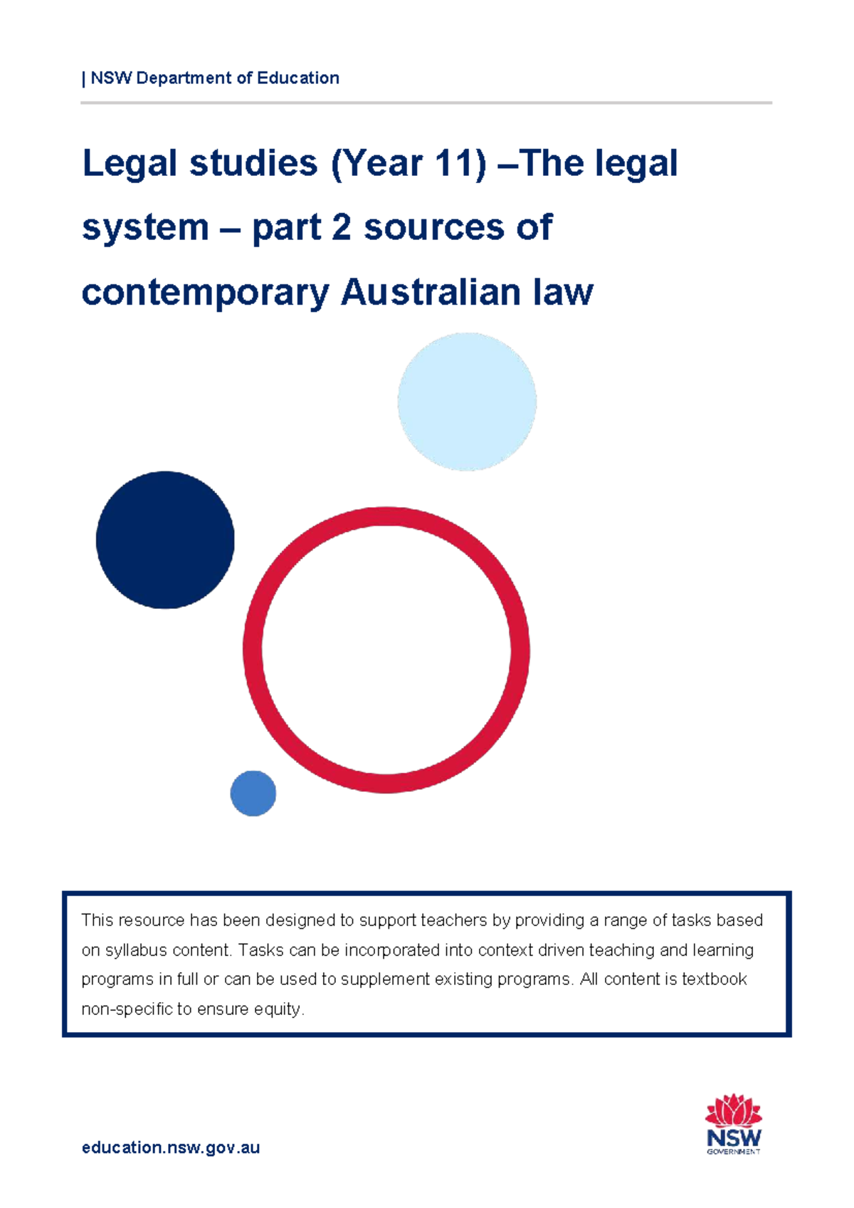 Hsie S6 Legal Studies: Sources of Contemporary Australian Law - Studocu