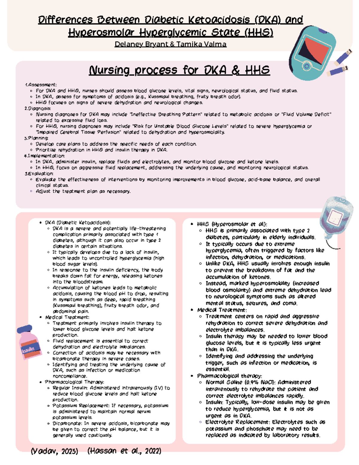 Compare & contrast DKA and HHS - Differences Between Diabetic ...