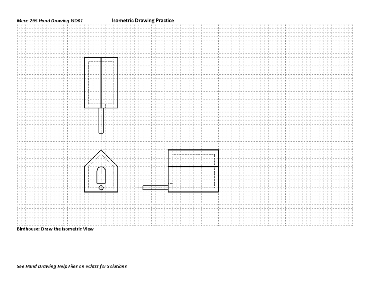 MECE 265 Isometric Drawing Practice Guide: Hand Drawing Techniques ...