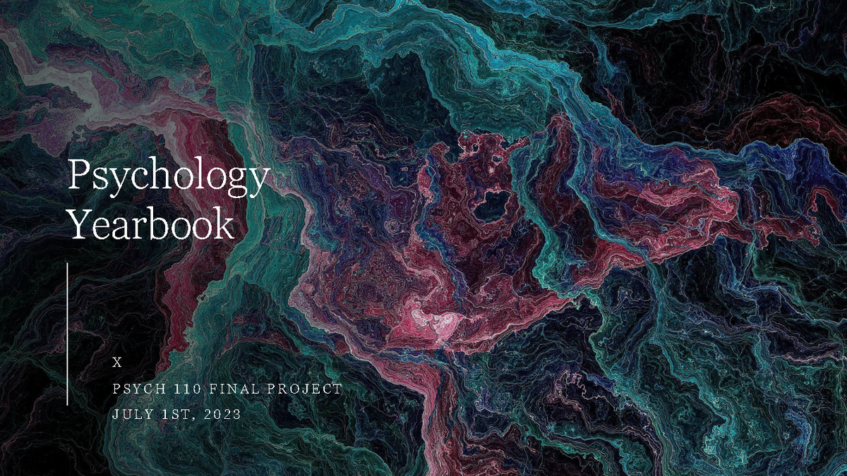 Psychology 110 Final Project: Exploring Key Theories and Concepts - Studocu