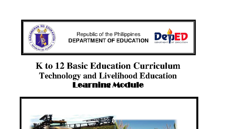 K to 12 TLE Grade 7-8 Module: Agricultural Crop Production - Studocu