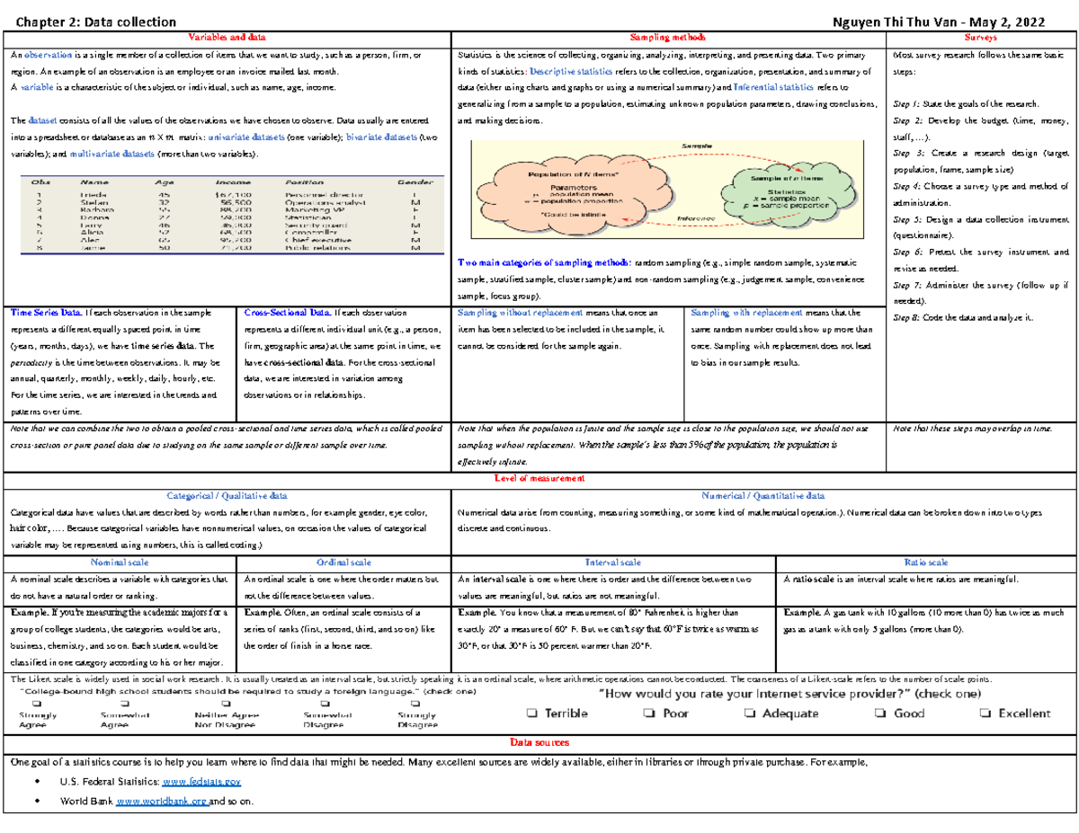 Topic - chapter 2 - Data collection - Chapter 2: Data collection Nguyen ...