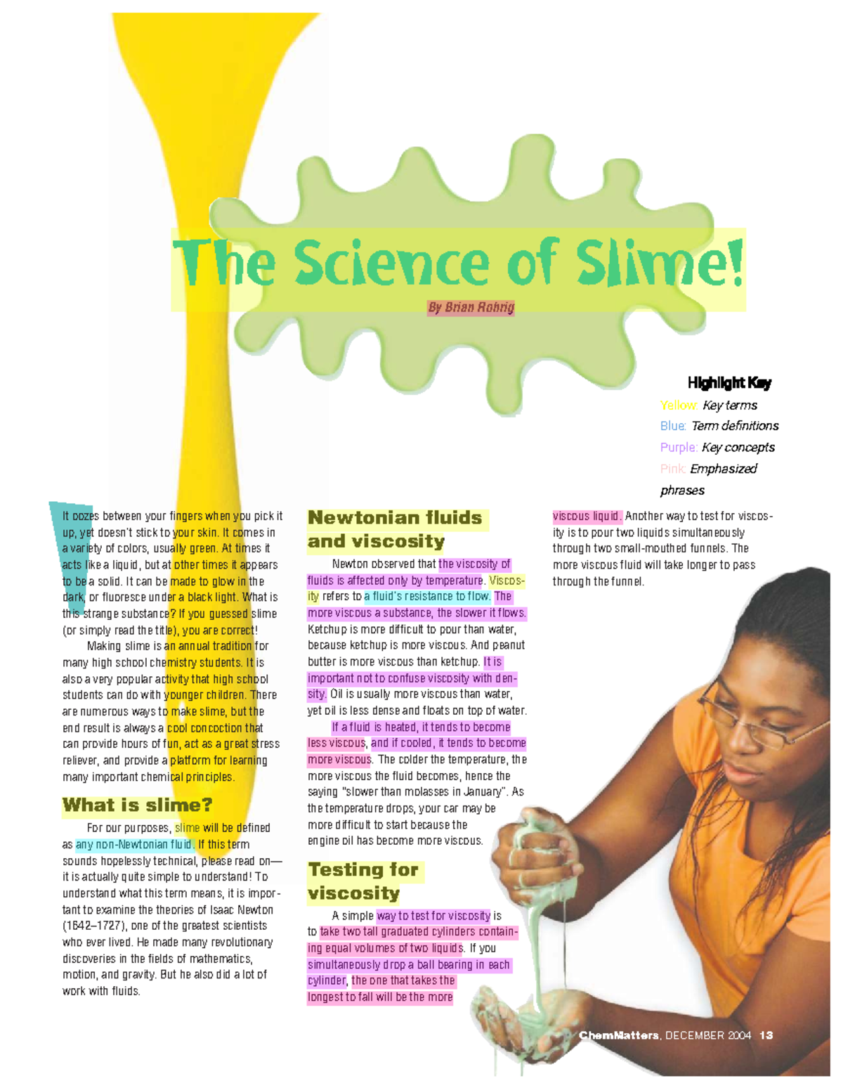 BIOL 101: The Science of Slime - Understanding Viscosity and Fluids ...