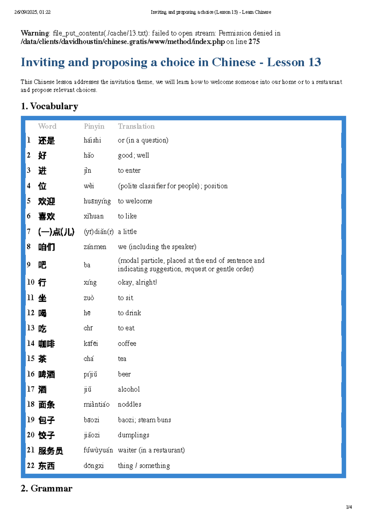 01:22 Inviting and Proposing a Choice (Chinese Lesson 13) - Studocu