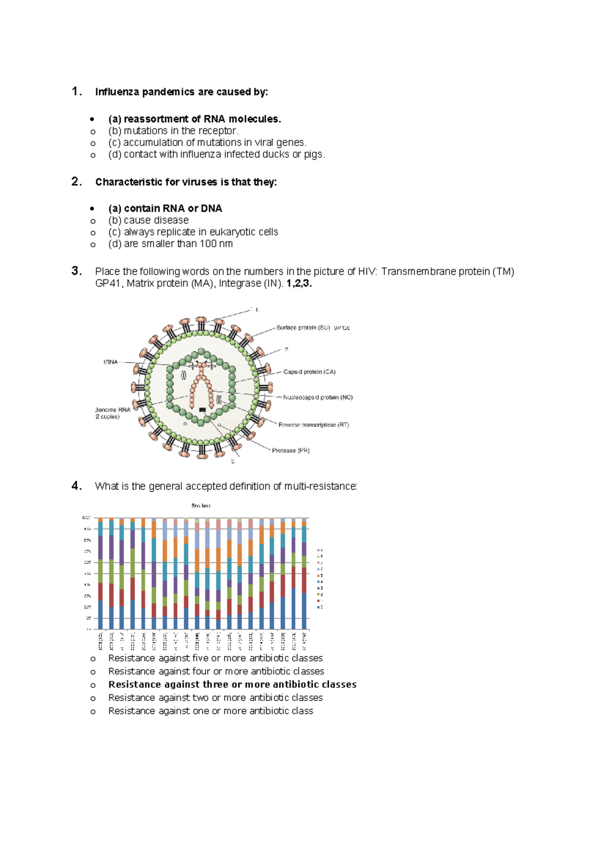 Biology Exam Review: Influenza, Viruses & Multi-resistance Insights ...