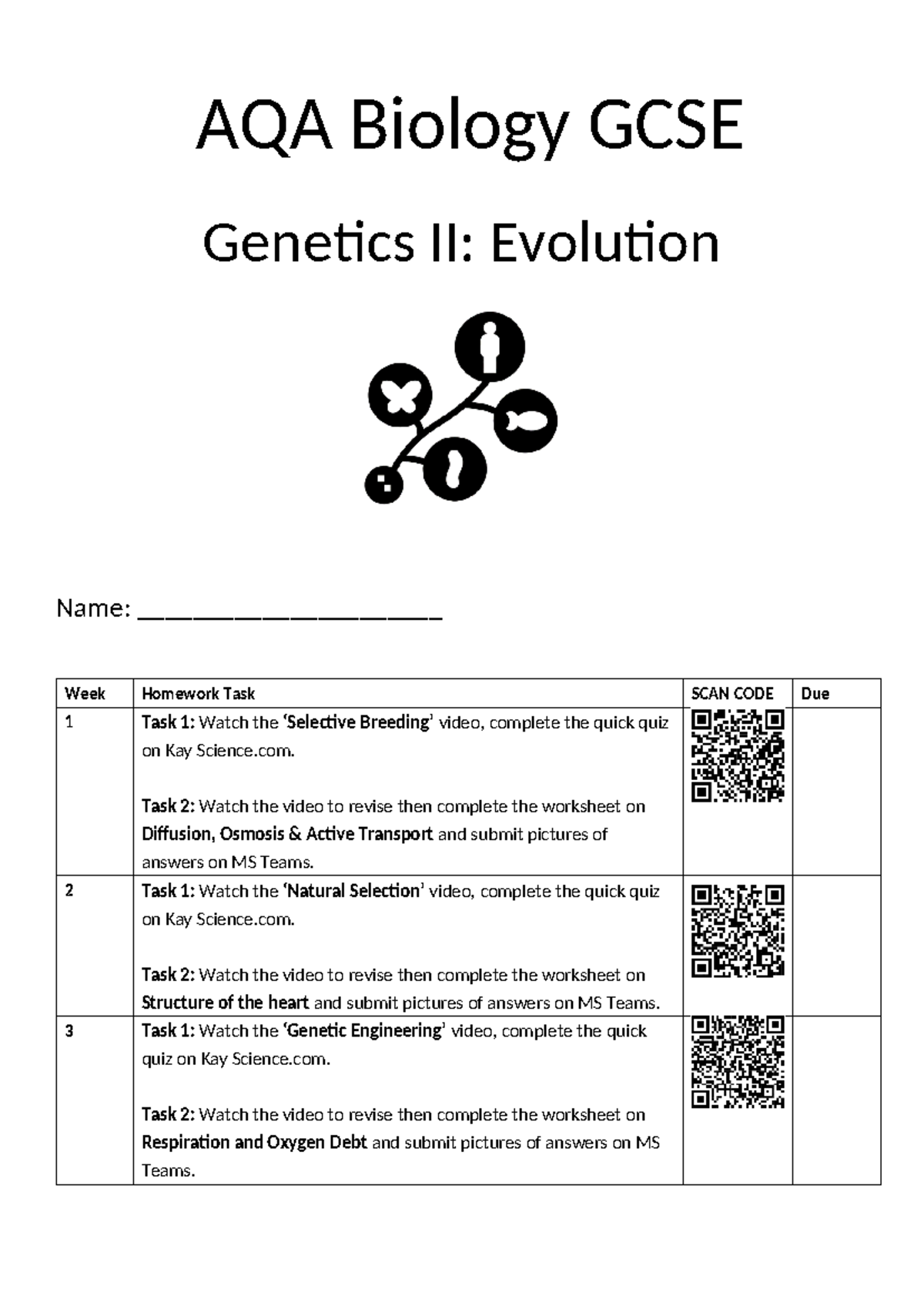 AQA Biology GCSE: Evolution & Genetics Study Guide - Studocu