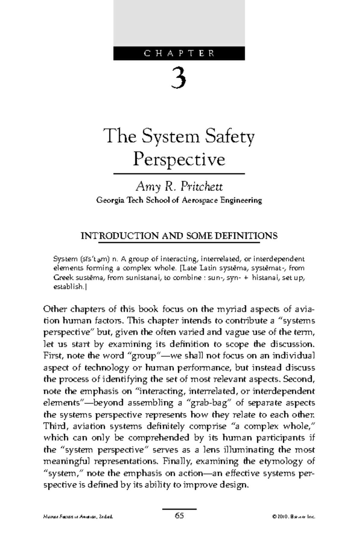 Chapter 3: The System Safety Perspective (Aerospace Engineering) - Studocu