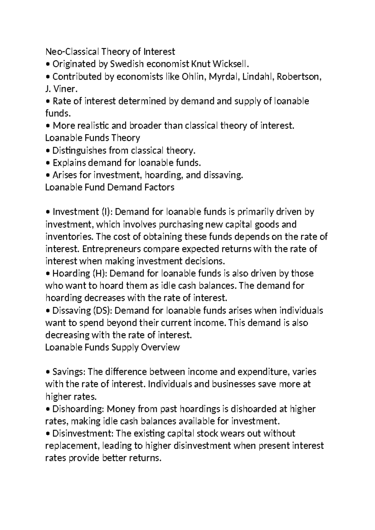 Loanable Funds Theory Analysis: Interest Determinants and Demand ...
