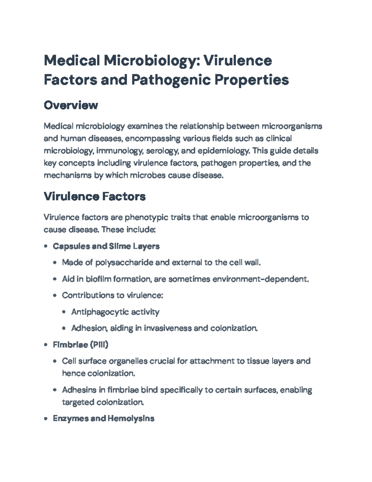 Medical Microbiology: Overview of Virulence Factors & Pathogen ...