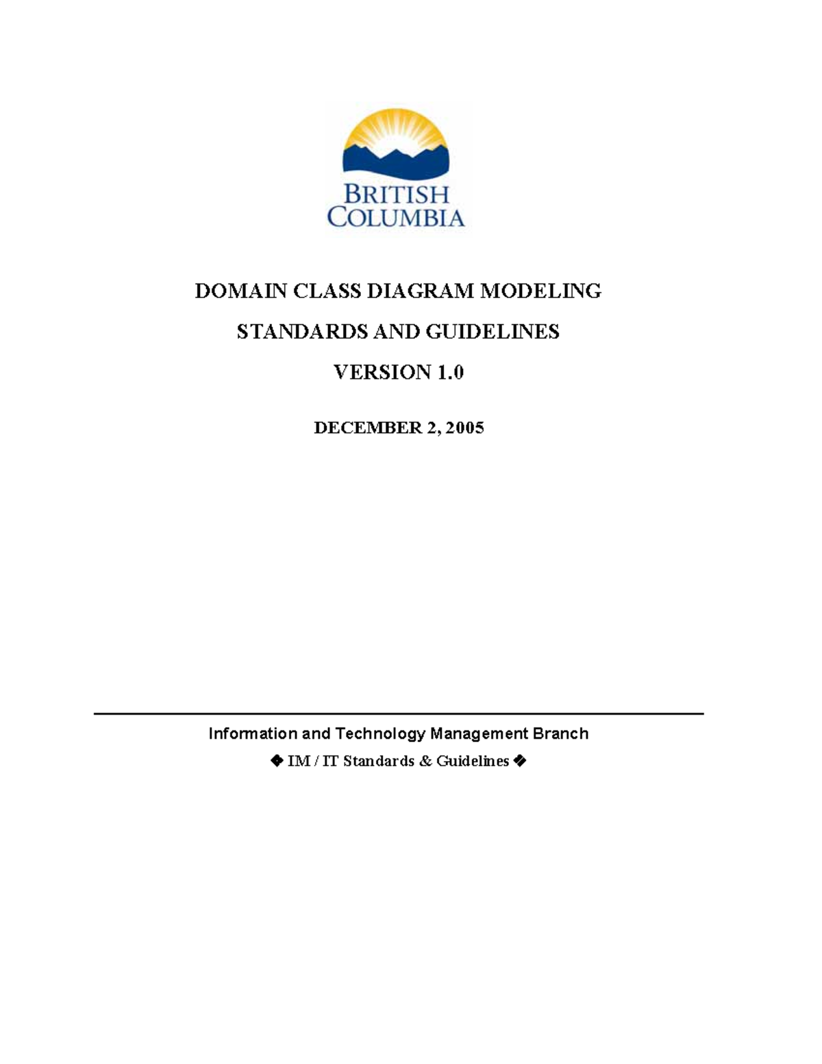 Domain class diagram modeling standards and guidelines - DOMAIN CLASS ...