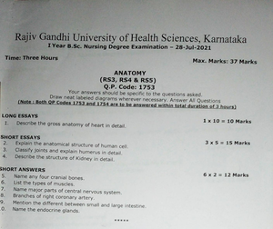 Bsc nursing 1st year. Previous year question papers - GOVERNMENT ...