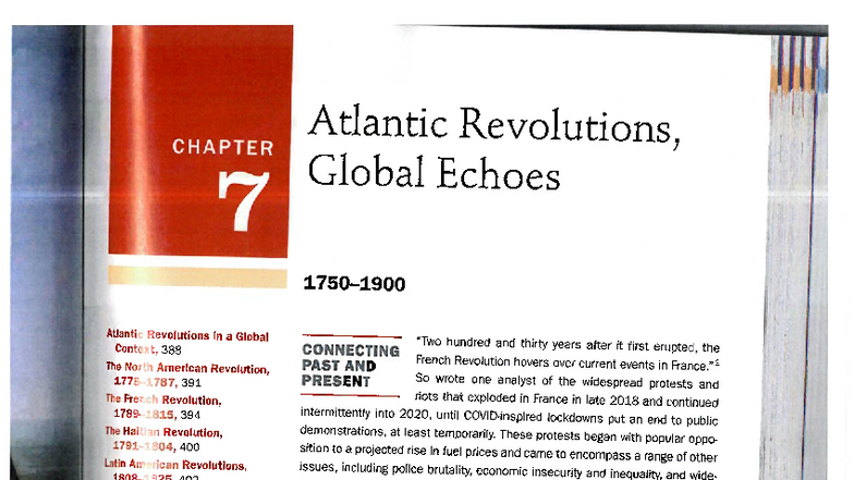 Chapter 7: Atlantic Revolutions in a Global Context - Studocu