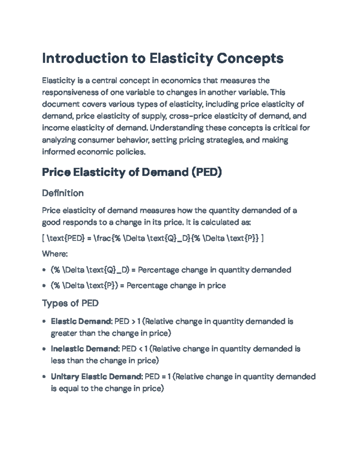Understanding Elasticity Concepts in Economics: Demand & Supply ...