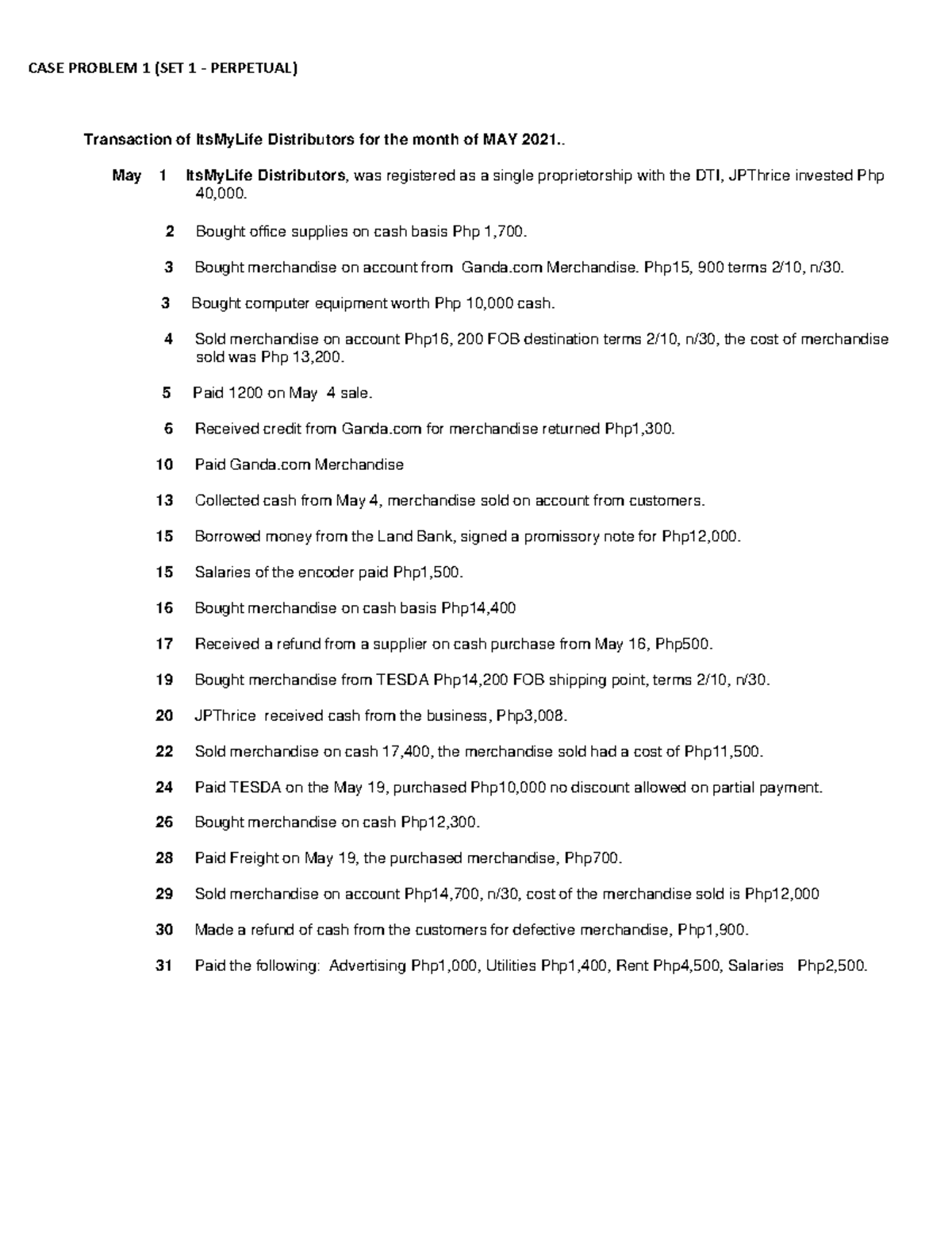 Bkp Rbsg 2022Perpetual - Transaction of ItsMyLife Distributors for the ...
