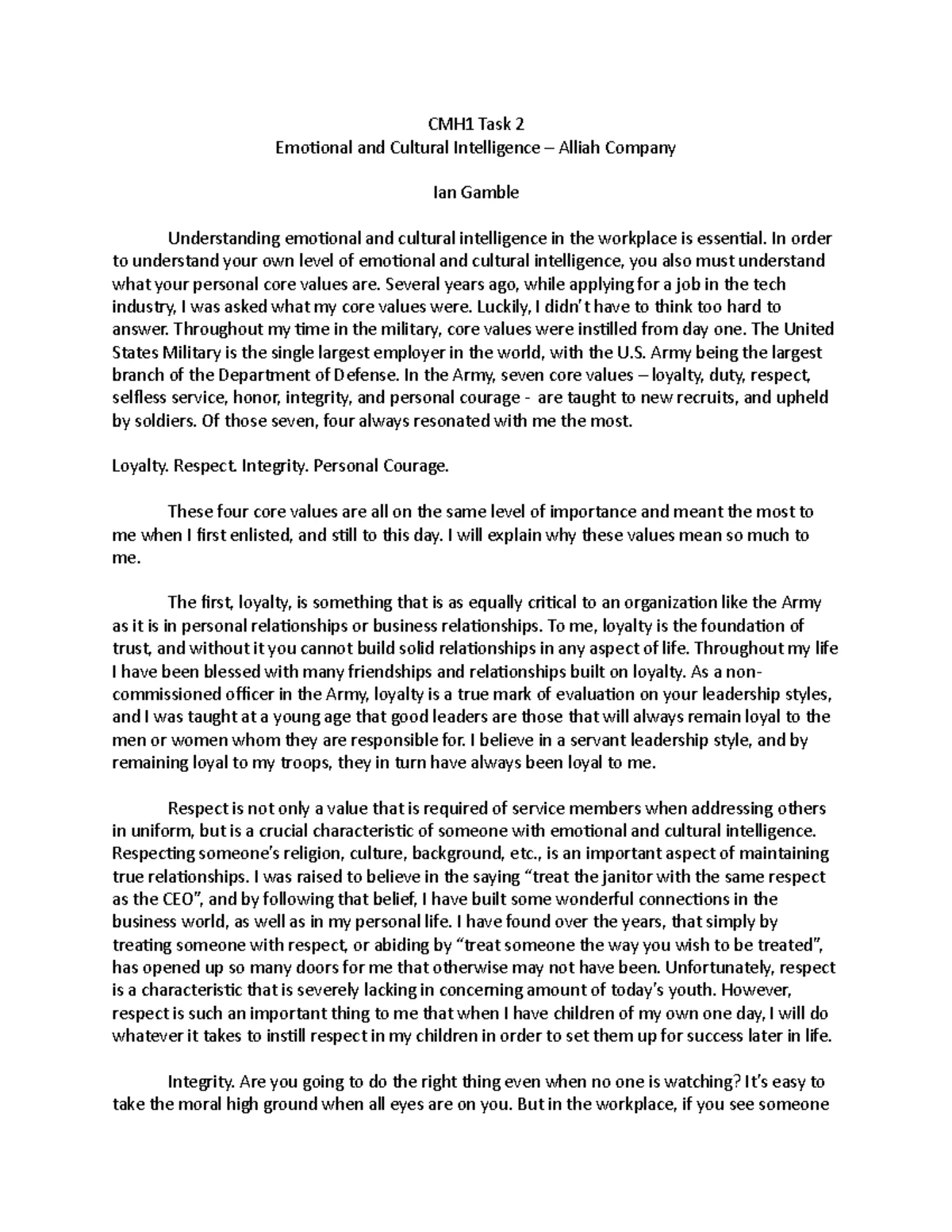 D082 Task 2 full submission - D082 Task 2 Template and Tips To access ...