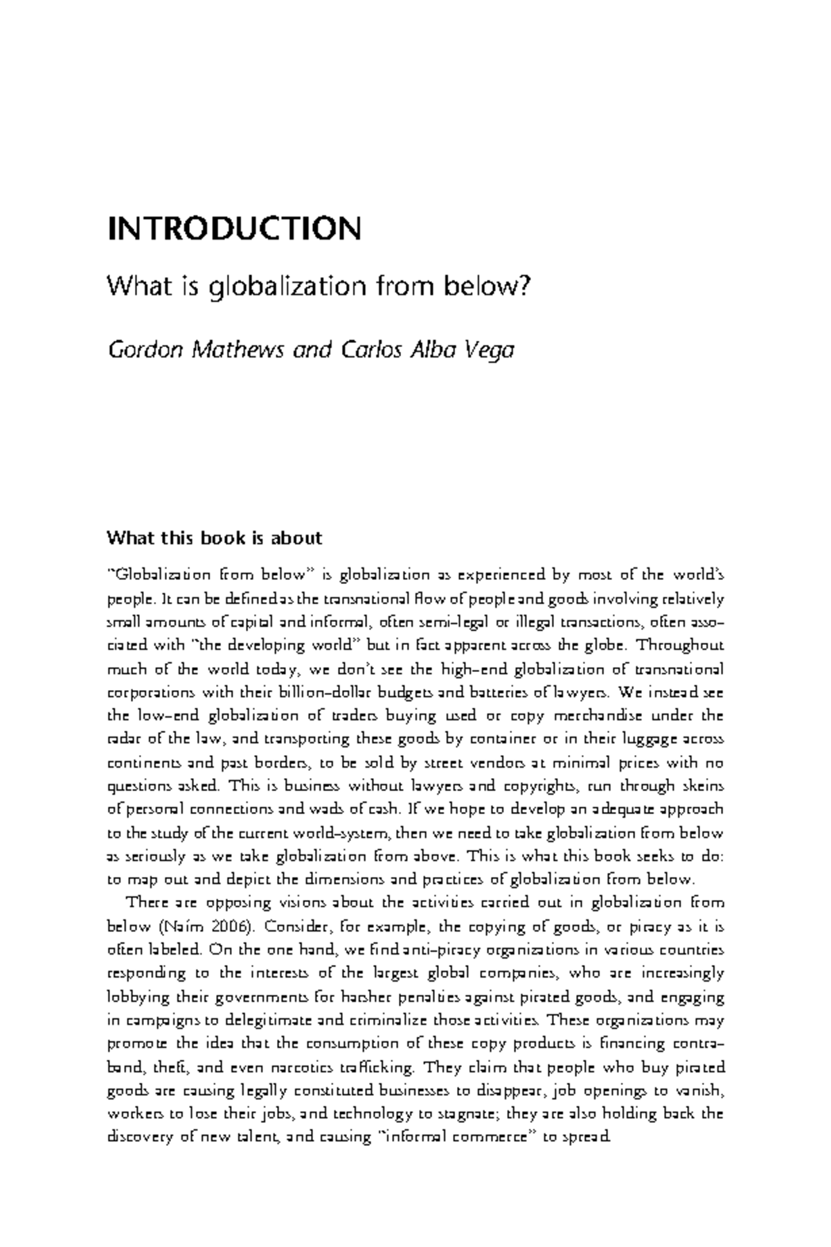 Globalization from Below: Insights into Informal Economic Practices ...
