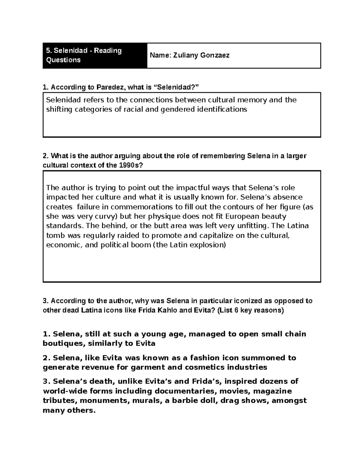 Selenidad AP SEM: Reading Questions on Cultural Memory and Identity ...