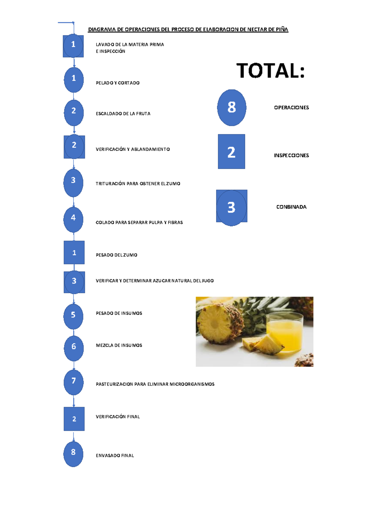 DOP Elaboracion DE Nectar DE PIÑA - LAVADO DE LA MATERIA PRIMA E ...