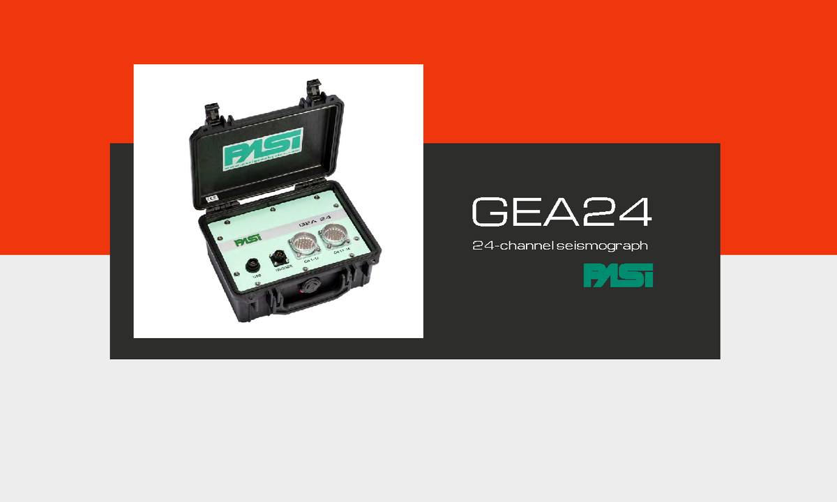 **GEA24 Seismograph Overview and Technical Specifications - PASI** - Studocu