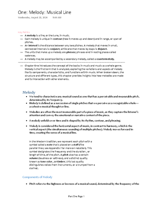 The Organization of Musical Sounds - Key Points An octave is the ...