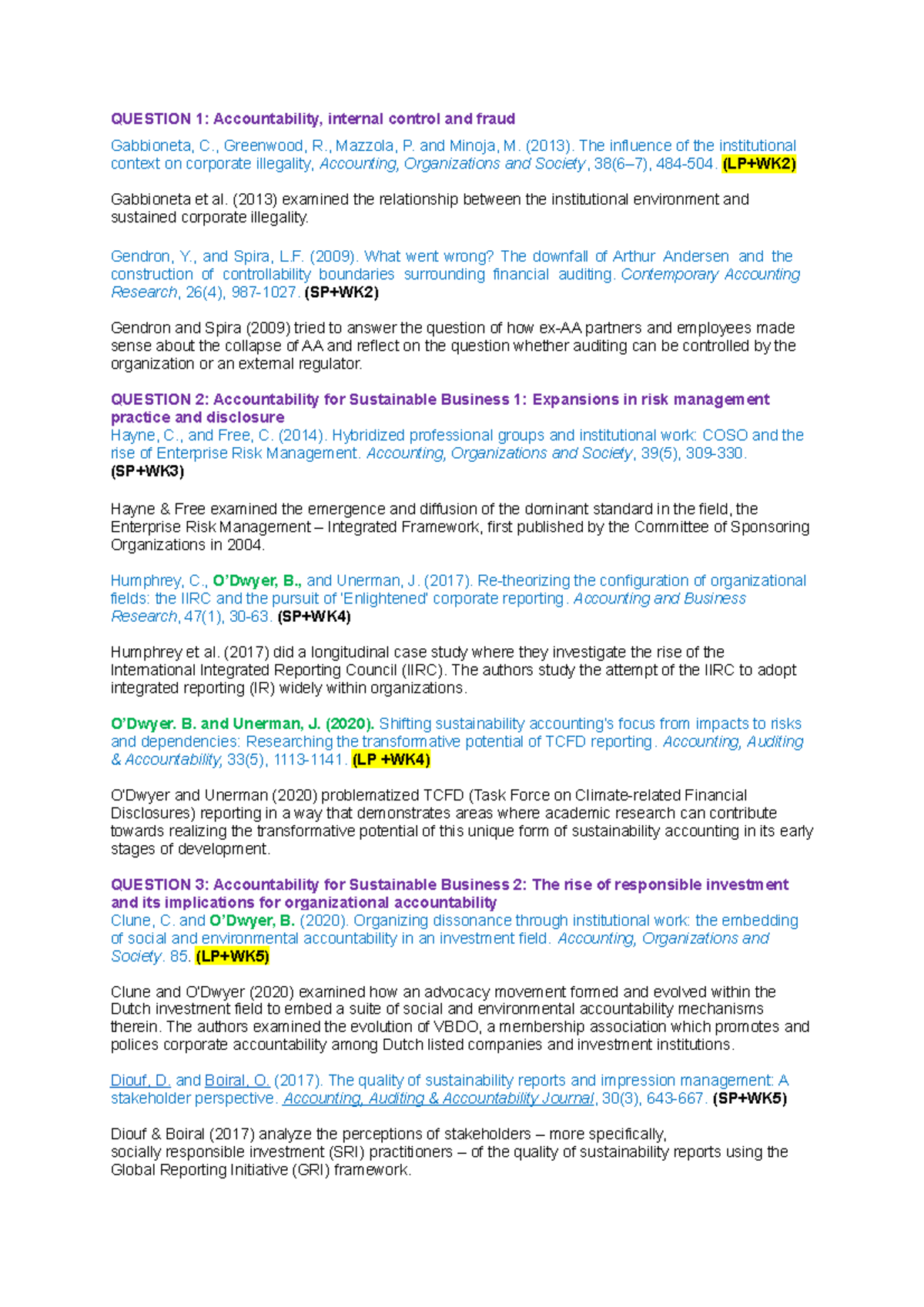 ARM - Wooclap Statements + Concept Solutions - QUESTION 1 ...