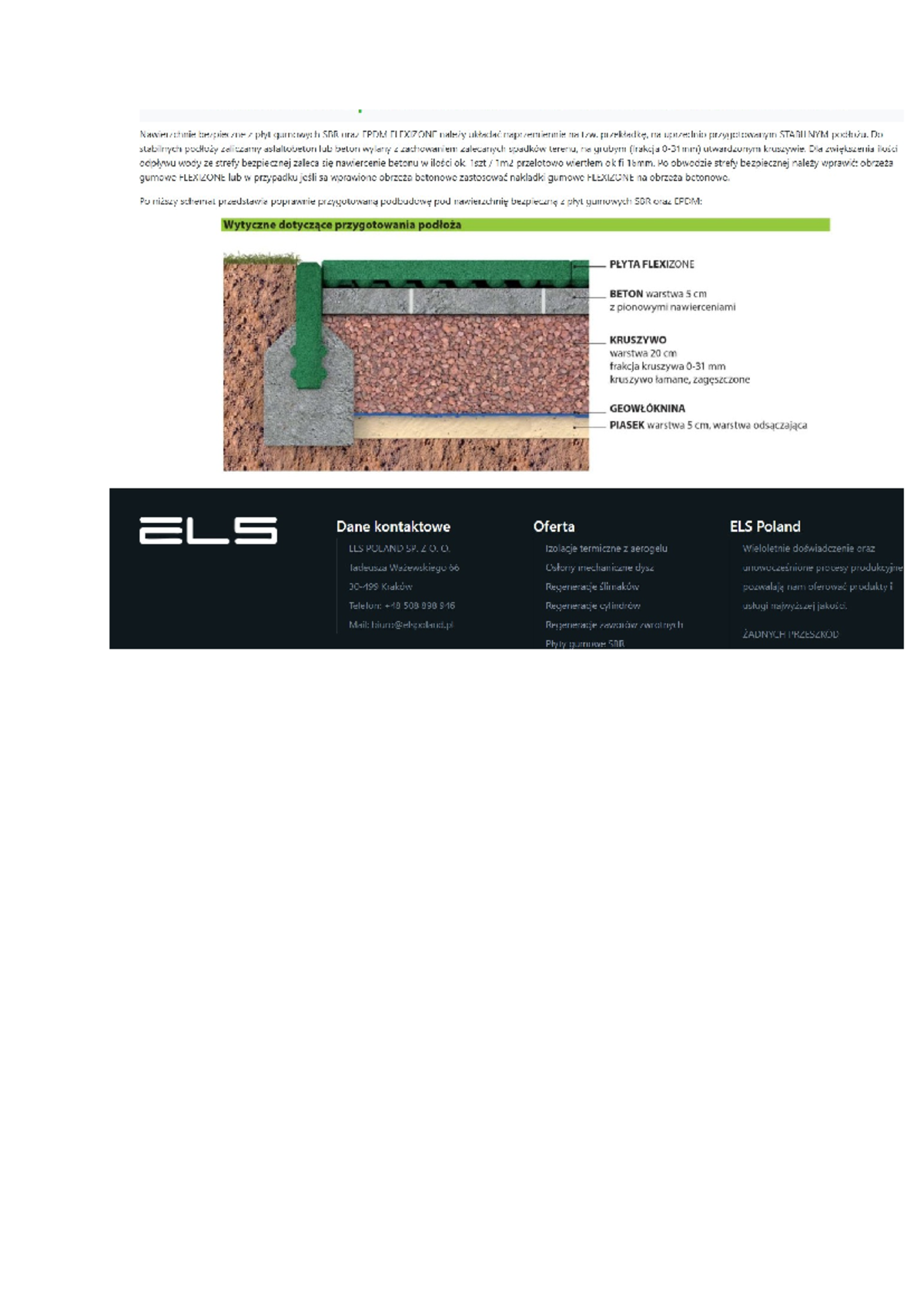Flexi Step - Wytyczne dot. podbudowy nawierzchni gumowych SBR/EPDM ...