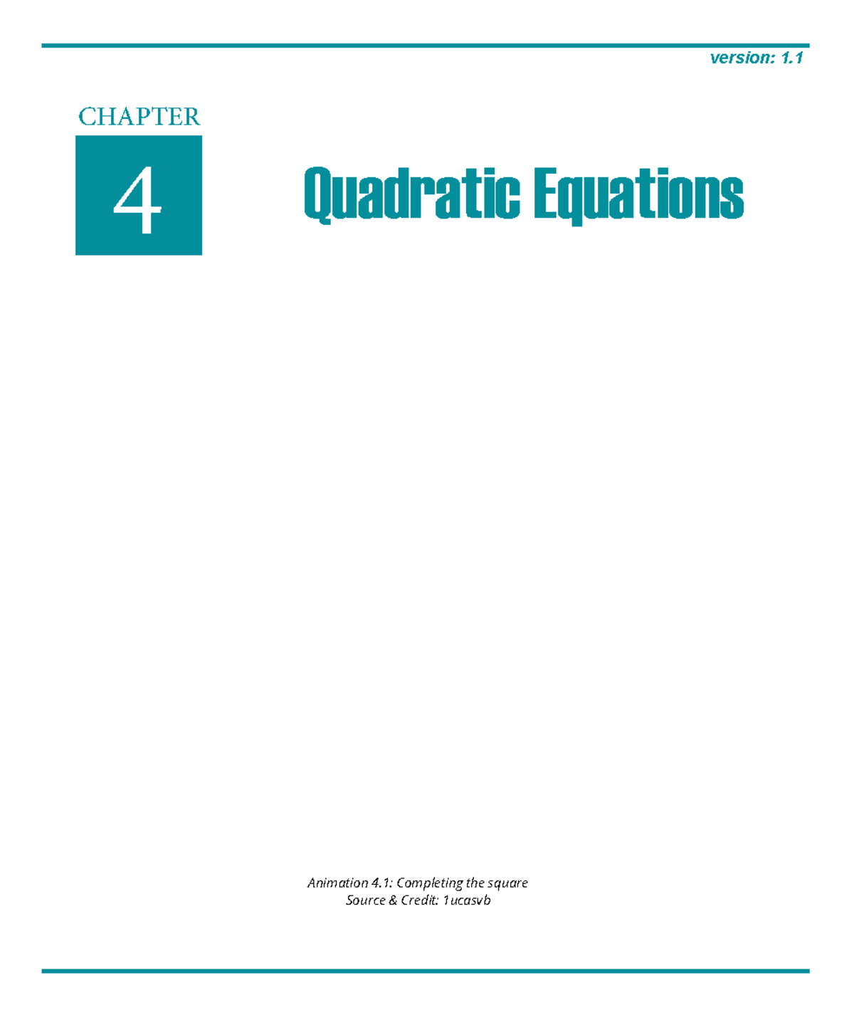CHAPTER 4: Quadratic Equations - Completing the Square (MATH101) - Studocu