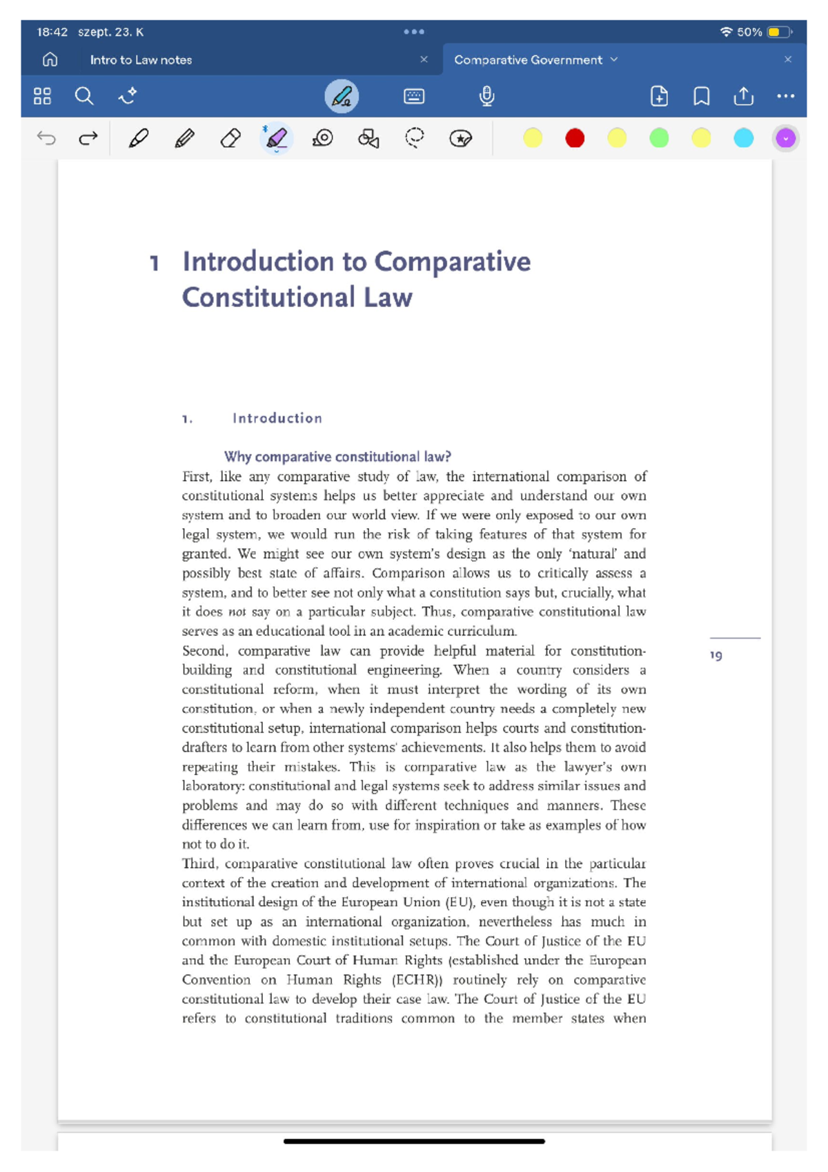 K Intro to Law: Comparative Constitutional Law Notes - Studeersnel